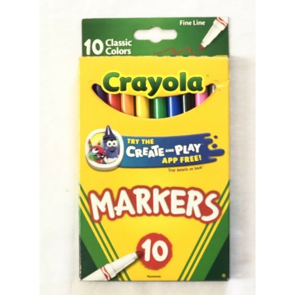 Crayola | Toys | Crayola Fine Line Markers Assorted Classic Colors ...